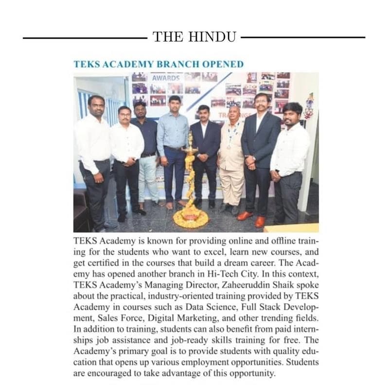 Best Software Courses Training Institute in Hyderabad | Teks Academy